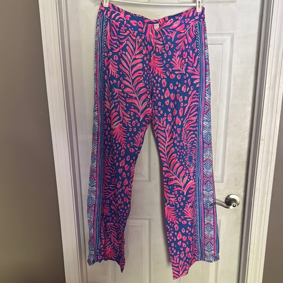 Lilly Pulitzer | Pants & Jumpsuits | Lilly Pulitzer Pink And Blue ...